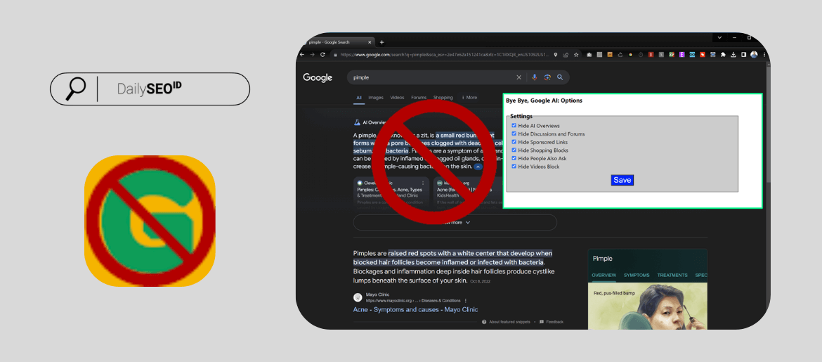 Bye Bye, Google AI: Extension Chrome untuk Hapus Hasil AI - DailySEO ID